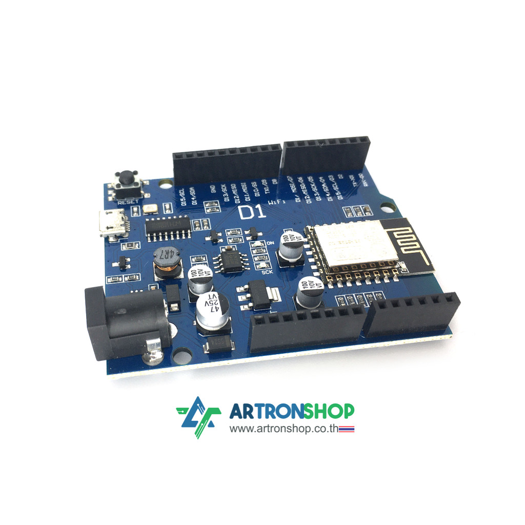 WeMos D1 WiFi Uno บอร์ด ESP8266 / NodeMCU รูปทรง Arduino Uno | Shopee ...