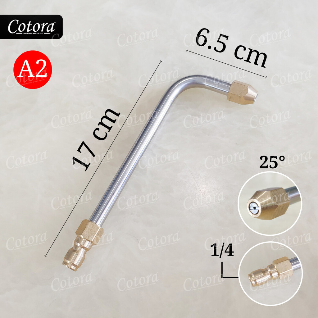 300 บาร์แท้!! / 4350 PSI คุณภาพสูง Cotora ปืนฉีดน้ำแรงดันสูง 1/4" วัสดุทองเหลืองแท้ / สแตนเลสแท้ ...