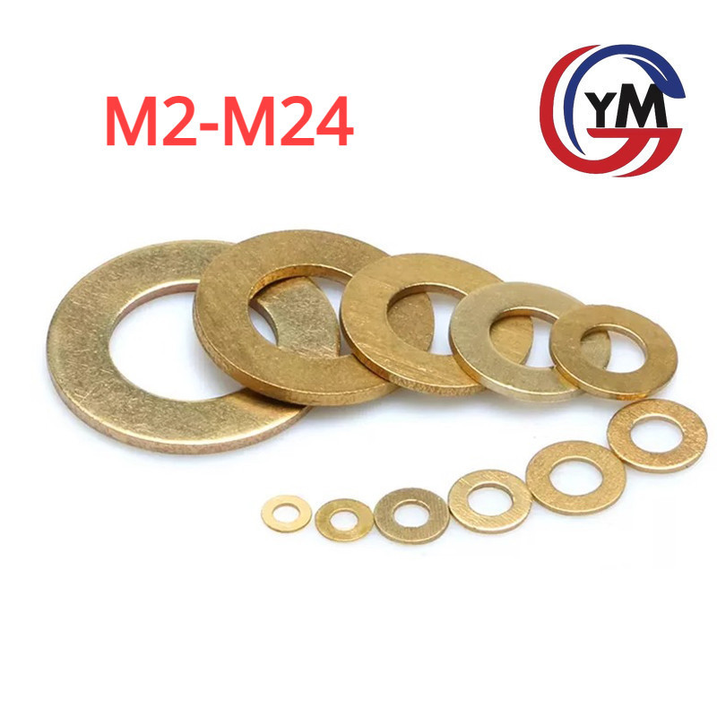 [YMH1] Gb97 แหวนอีแปะ แหวนรอง น็อตสกรู ทองแดง M2-M24 / Flat Washer ...