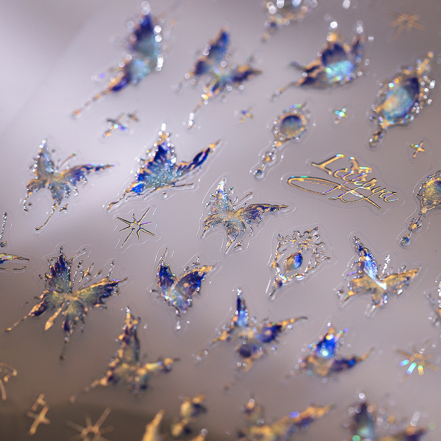 [Meow.Sensei] Iron New Craft Japanese Thin Tough สติ๊กเกอร์ติดเล็บสามมิติ Frosted Thin ...