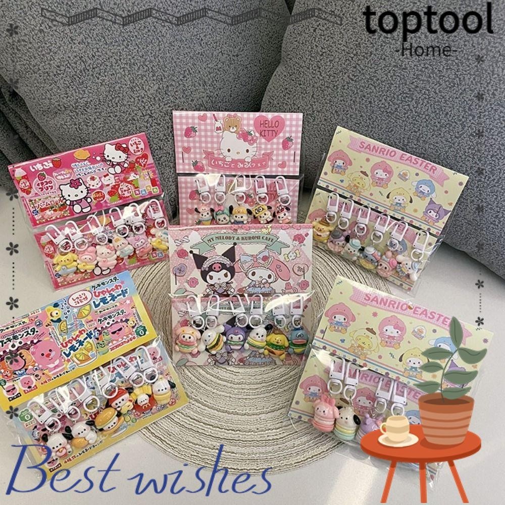 Toptool 6 ชิ ้ น/set Labubu พวงกุญแจ, การ ์ ตูน Hello Kitty Sanrio Key Chain, ตกแต ่ ง Kuromi ...