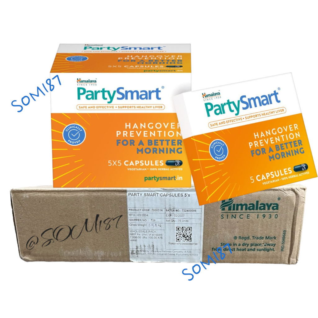 Himalaya Party Smart Capsules สมุนไพรแก้แฮงค์ แก้เมาค้าง. | Shopee Thailand