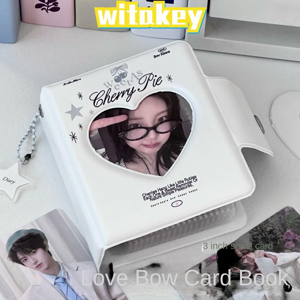 Witakey อัลบั้มการ์ด, พุดดิ้งลูกสุนัข Love Bow Photocard Binder, PVC คุณภาพสูงพร้อม 16 หน้าภายใน ...