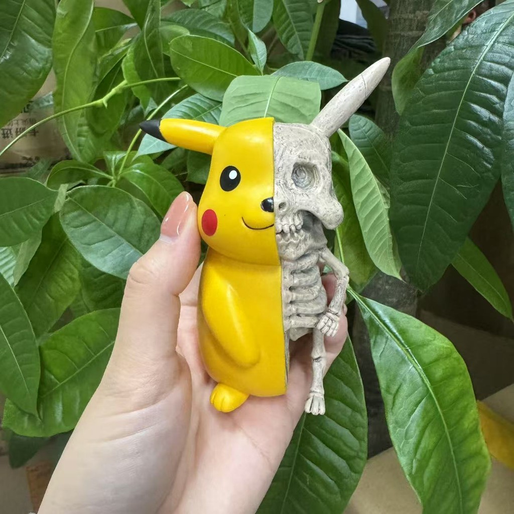 Pokemon Pikachu Half Skeleton Pvc รูปตกแต่งโต๊ะ | Shopee Thailand