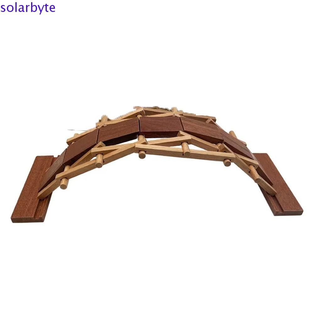 Solarbyte DIY ของเล่นสะพาน Beilie, สมองคลาสสิก Luban สะพานไม้, Creative IQ Multi-force ปริศนาไม้ ...