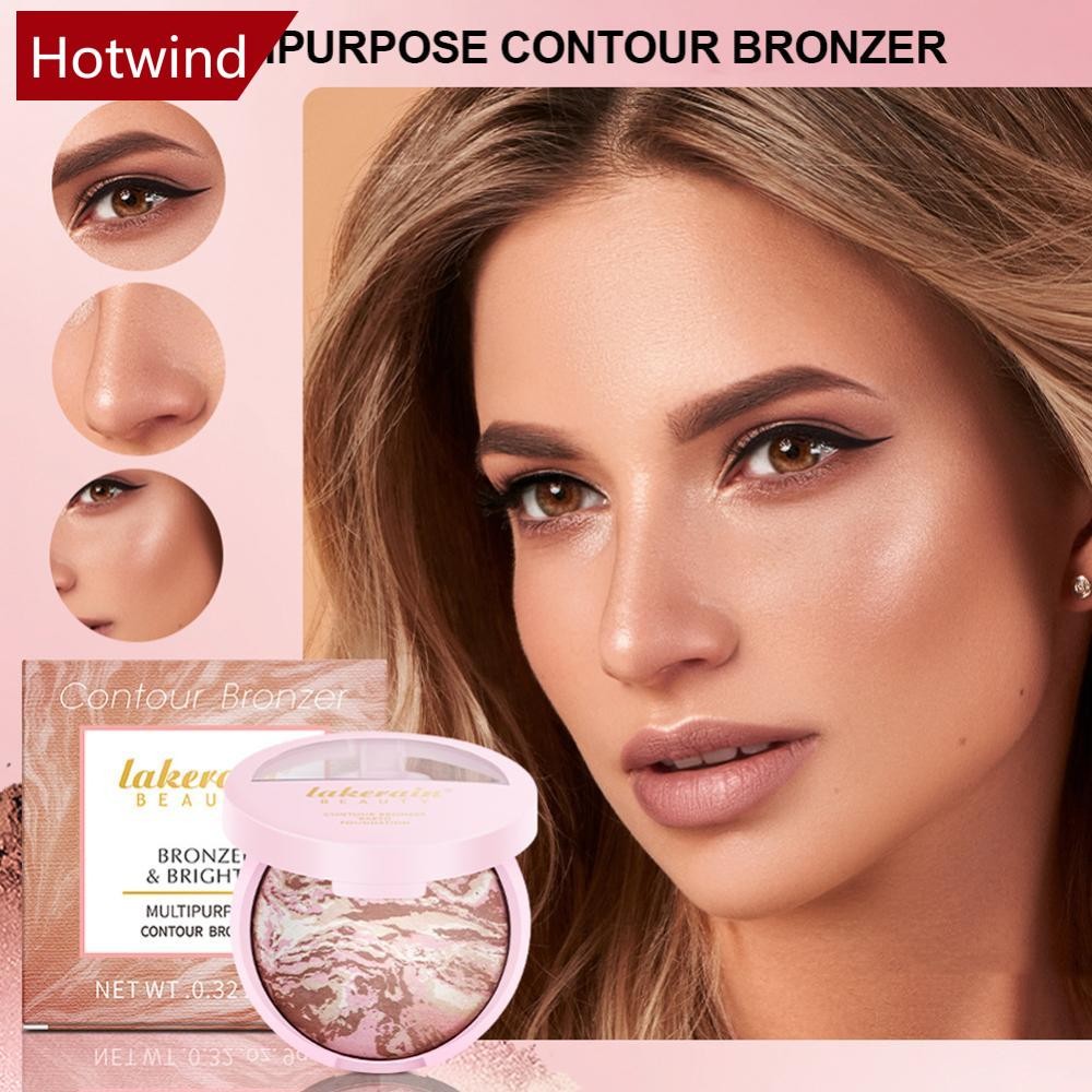 HTT Fine Shimmer Pearl Pressed Powder Semi-matte Oil Control Even Skin ...