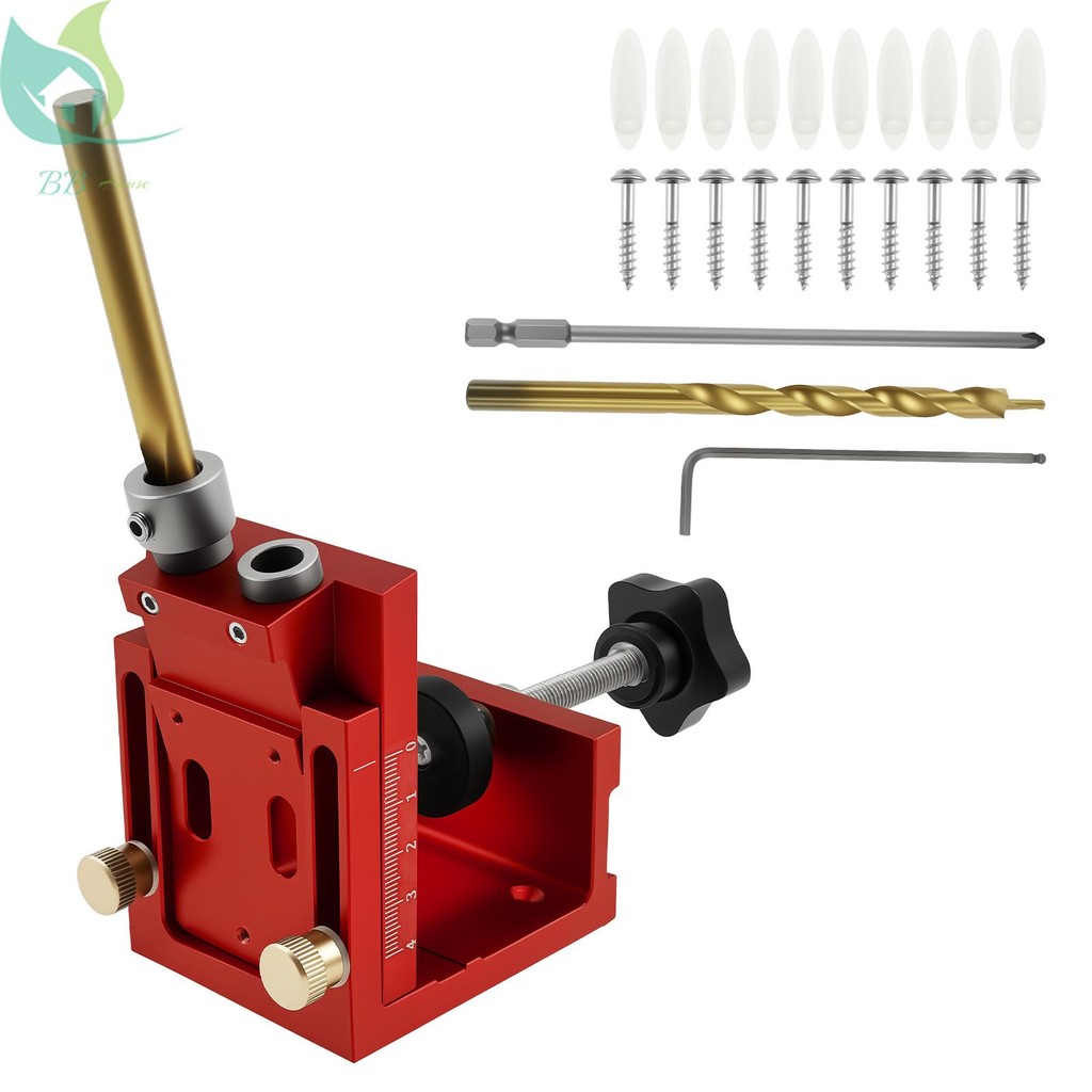 Pocket Hole Drill Guide Jig Set อลูมิเนียมอัลลอยด์ 45° ตัวระบุตําแหน่ง ...
