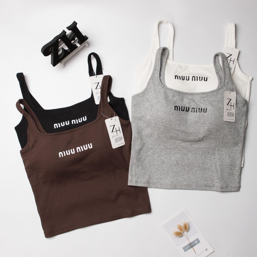 zh-forever.6659เสื้อสายเดี่ยวผ้าฝ้าย บราสายเดี่ยวฟองน้ำในตัวสายเดี่ยวมี ...