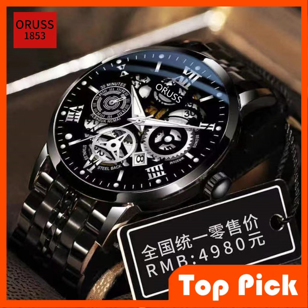 [จัดส่งรวดเร็ว]RUSS Original Stainless Steel Hollow Black Luxury ...