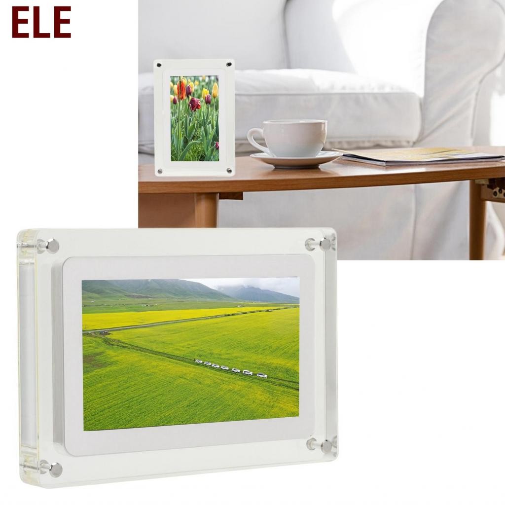 ELE เฟรมรูปภาพดิจิตอลอัลบั้มรูปภาพอิเล็กทรอนิกส์ 7inch HD LCD แสดงอะคร ...