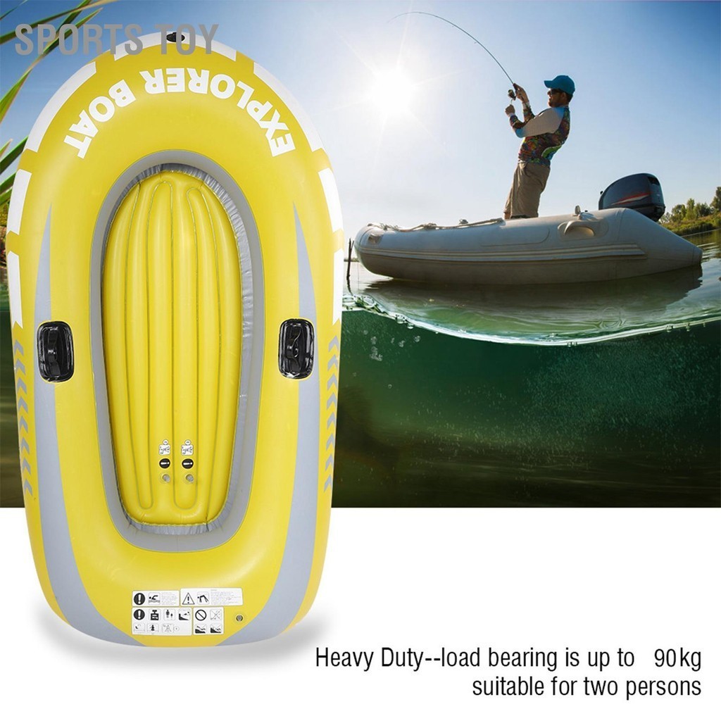Sports Toy PVC Inflatable Kayak Canoe 2 คนพายเรือตกปลาDriftingดำน้ำ ...