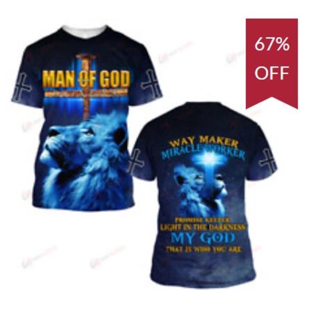Way MAKER CHRISTIAN GOD JESUS SUMMER ใหม่ เสื้อยืด 3D ของขวัญวันแม่ ...
