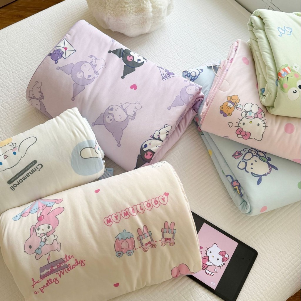 เด็กการ์ตูน Sanrio Class A นมถักผ้าฝ้ายฤดูร้อนผ้านวม Kuromi ...
