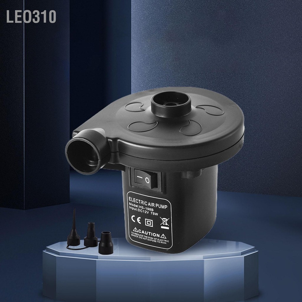 Leo310 ปั๊มลมไฟฟ้า 75W เสียงต่ำแบบพกพา Inflator Deflator ปั๊ม 3 หัวฉีด ...