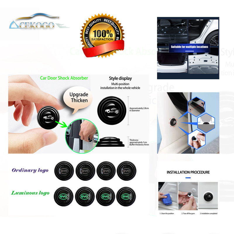 Ackogo 1 PC อัพเกรด Luminous รถประตูฉนวนกันเสียงรถโช้คอัพประตูสําหรับ BYD F0 F3 F6 F3R G3 L3 DM ...