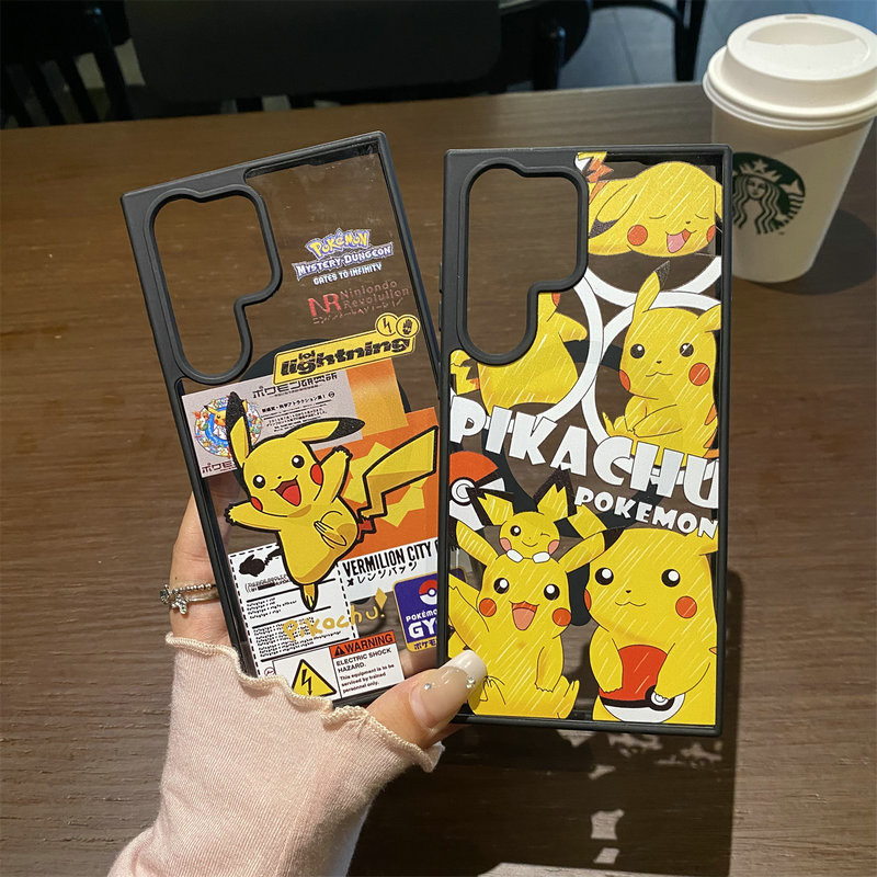 แฟชั่นการ์ตูน Pikachu เคสโทรศัพท์ Samsung Galaxy S24 Ultra S23 Ultra ...