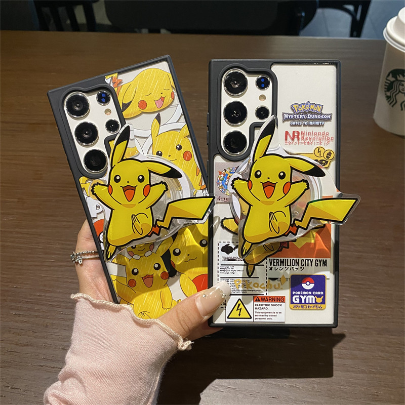 Samsung Galaxy S24 Ultra เคสโทรศัพท์การ์ตูน Pikachu S23 S22 แม่เหล็กที่ ...