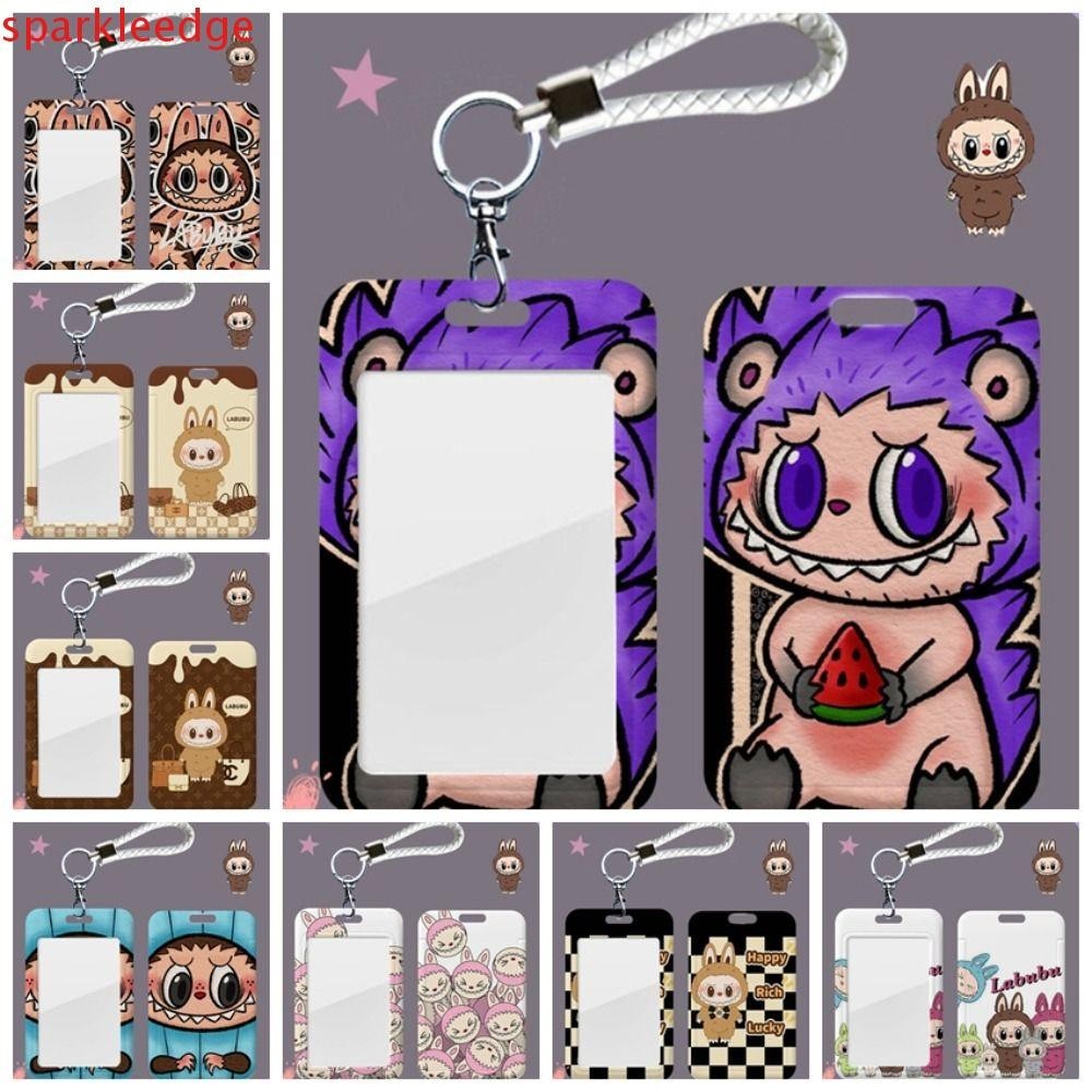 Sparkleedge Labubu Time Card Holder, แขวนคอ Kawaii การ ์ ตูน Labubu ...