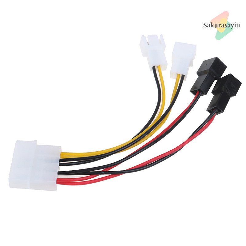 {Sakurasayin } Pc 4-Pin Molex/IDE to 3-Pin CPU/Chasis/Case Fan Power ...