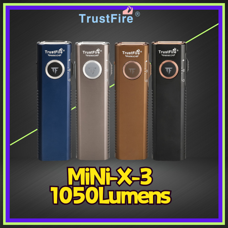 Trustfire Mini X3 ไฟฉาย EDC มัลติฟังก์ชั่นแบบชาร์จไฟได้ 1050Lumens ...