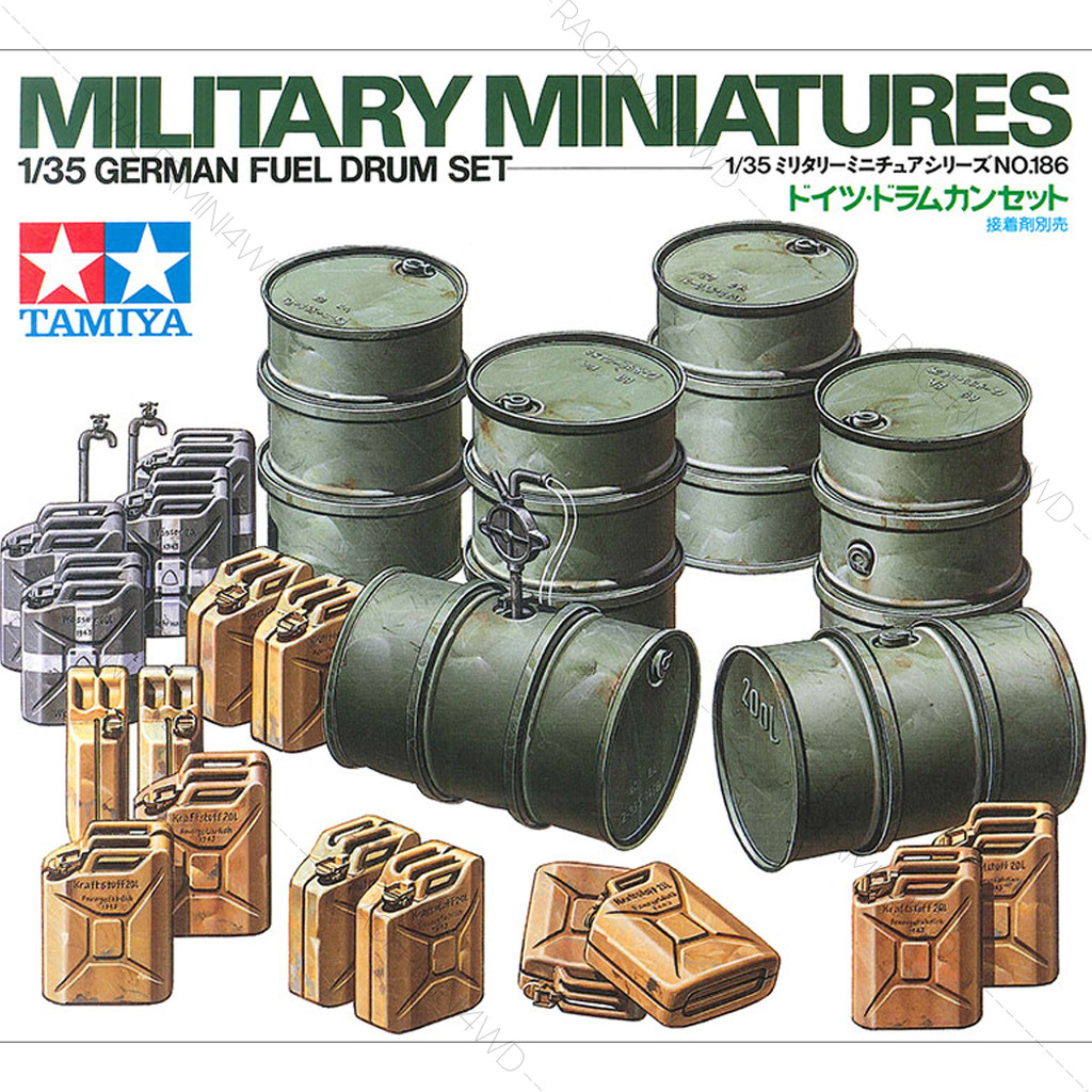 TAMIYA 35186 1/35 German Fuel Drum Set ชุดโมเดลประกอบทามิย่าแท้ | Shopee Thailand