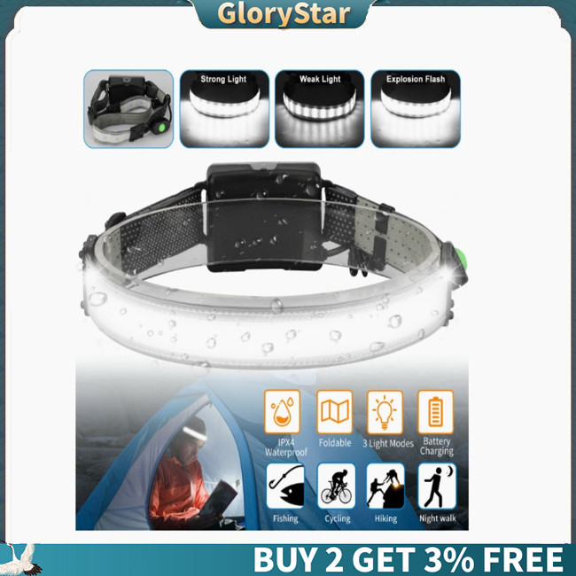 Glorystar 26led Led ไฟหน้าไฟหน้า 3 โหมดมัลติฟังก์ชั่นปรับไฟฉายไฟฉายทํางาน | Shopee Thailand