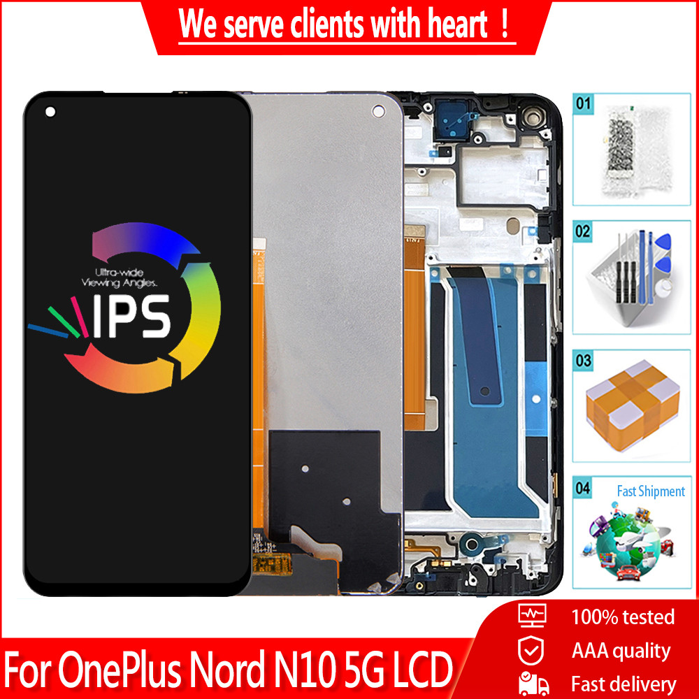 Original 6.49 "สําหรับ OnePlus Nord N10 5G จอแสดงผล LCD หน้าจอสัมผัส BE2029 BE2025 BE2026 BE2028 ...