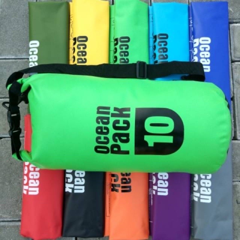 OCEAN PACK WATERPROOF DRYBAG กระเป๋า 10L 10 ลิตร ถุงแห้ง | Shopee Thailand