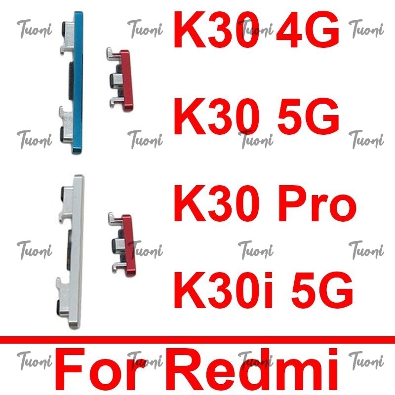 ปุ่มปรับระดับเสียงไฟสําหรับ Xiaomi Redmi K30 K30 Pro K30i 4G 5G On OFF Power Volume Up Down ...