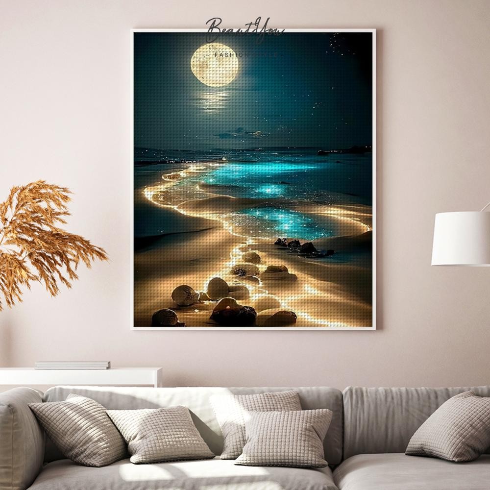 เย็บปักถักร้อยเต็มรูปแบบ Eco-ด้ายฝ้าย 11CT พิมพ์ภูมิทัศน์ Cross Stitch 40x50 ซม. UK [BeautYou.th ...