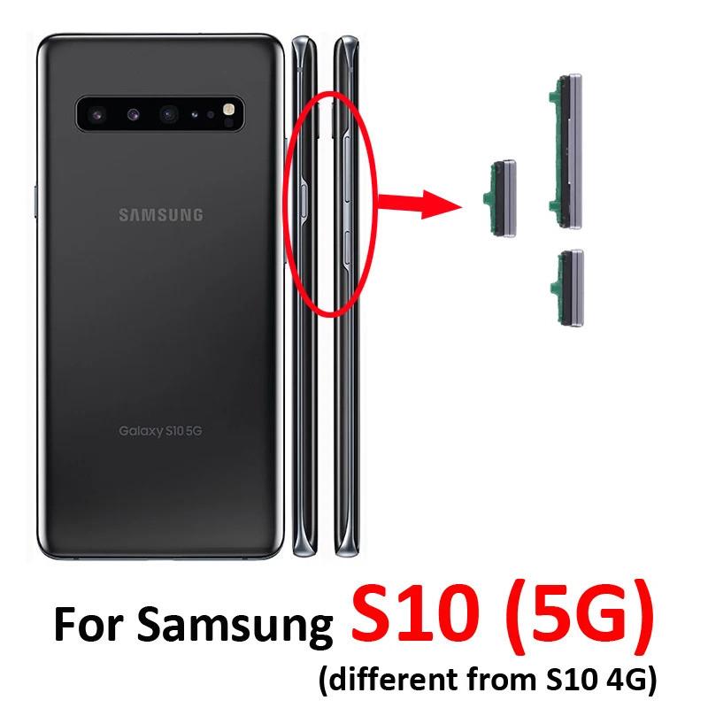 ปุ่มปรับระดับเสียงสำหรับ Samsung Galaxy S10 5G G977 G977N G977U G977B ...