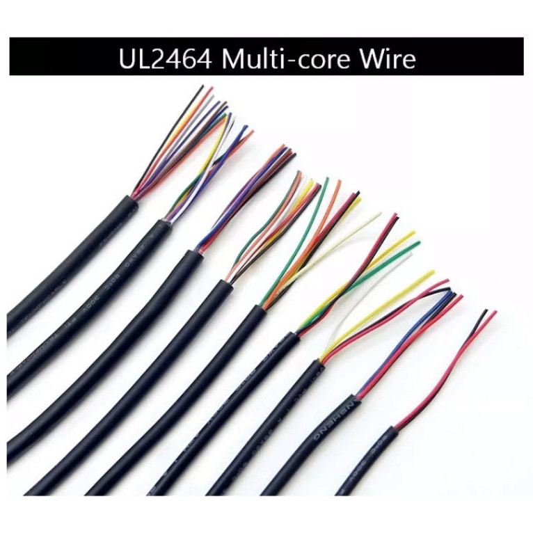 UL2464 Sheathed Wire Cable 24AWG Channl Audio Line 2 3 4 Core Flexible Insulated Soft Copper ...