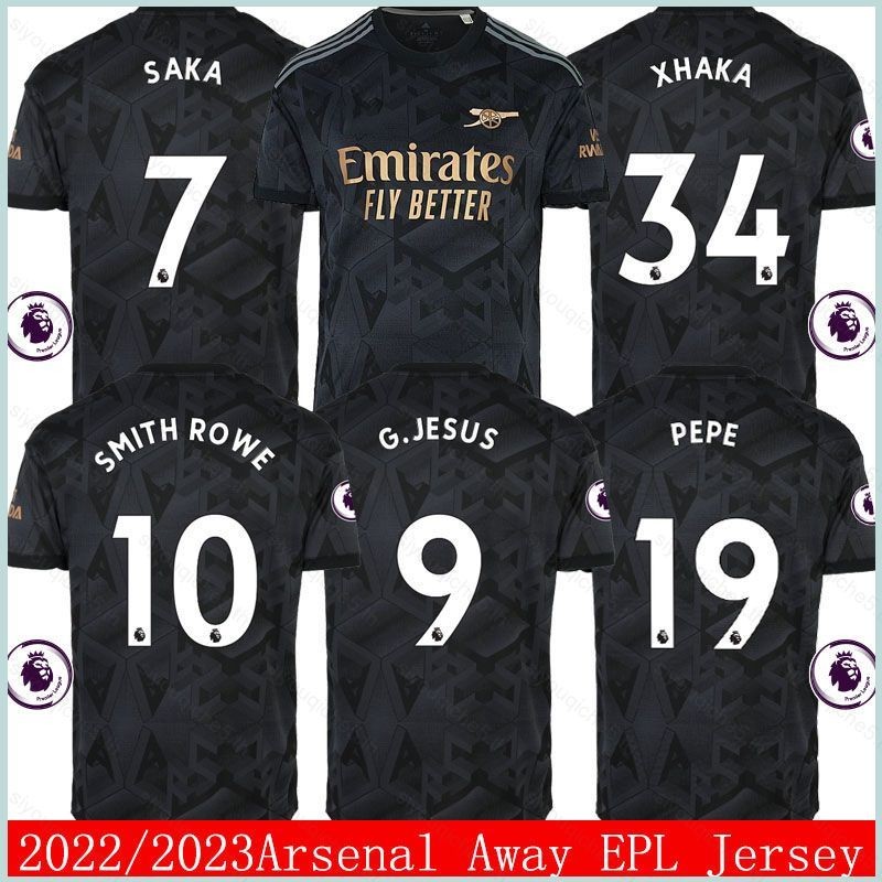 Sy5 2022-2023 Arsenal Away Football Jersey EPL Pepe Shaka Jesus Saka ...