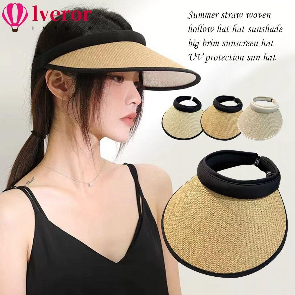 Lveror หมวกชายหาด Casual UV Protection กระบังหน้าแบบพกพา | Shopee Thailand