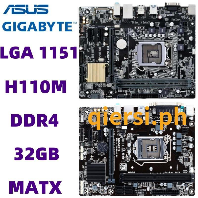 ASUS GIGABYTE เกือบใหม่เอี่ยม LGA-1151-pin H110M-DS2/H110M-S2/H110M ...