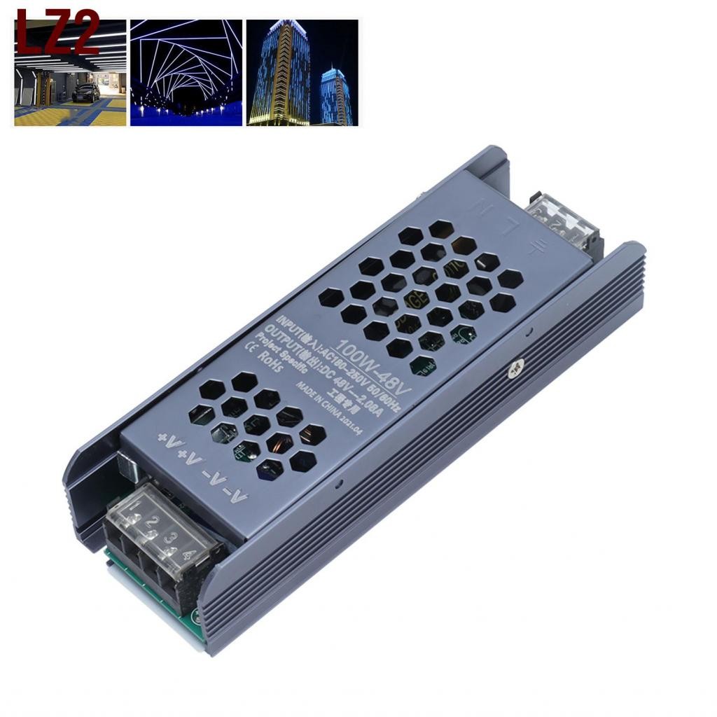 LZ2 การสลับไฟ LED แหล่งจ่ายไฟไดรเวอร์ไฟแม่เหล็กหม้อแปลงสีดำแถบยาว 48V ...