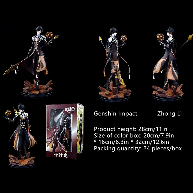 ถ ้ า Genshin Impact Zhongli Zhong Li Original Figurine PVC รูปตุ ๊ กตา ...
