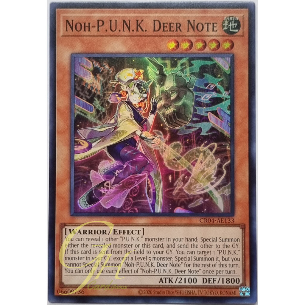 Yugioh [CR04-AE133] Noh-P.U.N.K. Deer Note (Super Rare) | Shopee Thailand