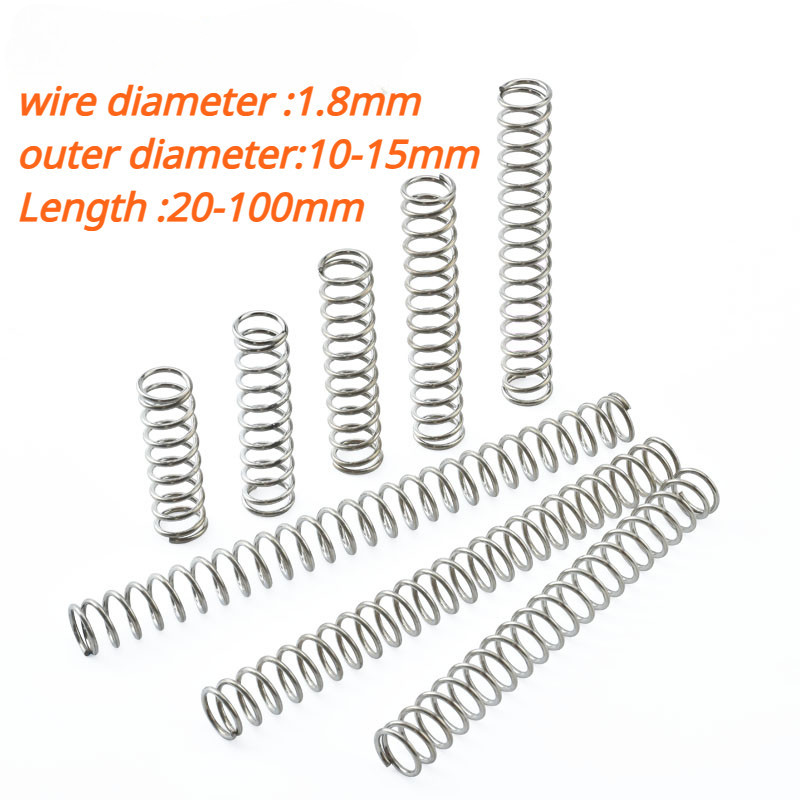 Ymh1】สปริงกด-สปริงดัน สแตนเลส 304 ขนาด（เส้นผ่าศูนย์กลางลวด:1.8mm，OD:10 ...