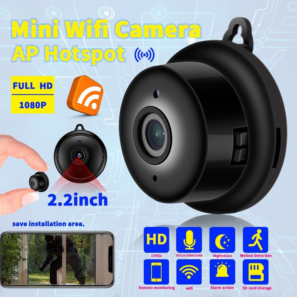 Hamrol V380/v380Pro Mini Wifi IP Camera HD 1080P Wireless Indoor Camera ...