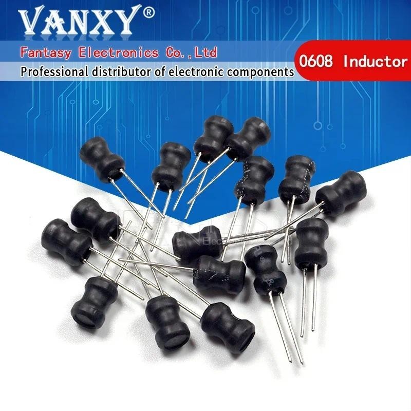 10 ชิ้น Unshielded Wirewound DIP power Inductor 0608(6*8 มม.) 150uH ...