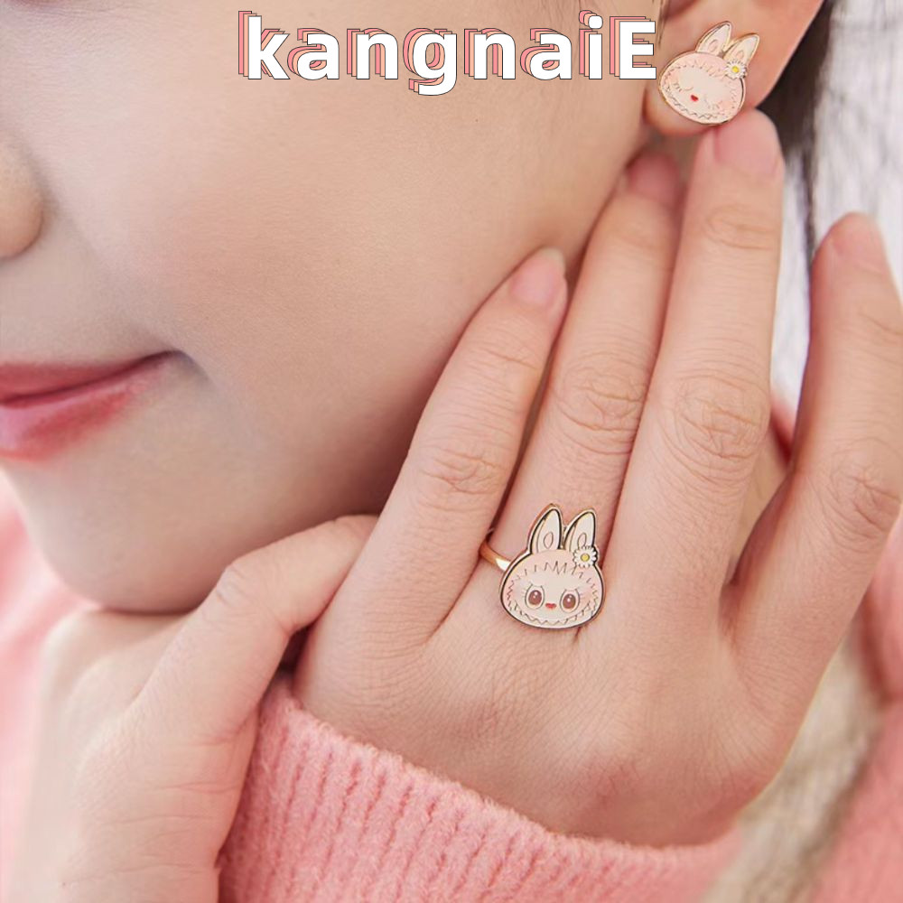 Kangnai Labubu Ring, Bubble Mart Light Luxury Labubu ต ่ างหู, ไม ่ จาง ...