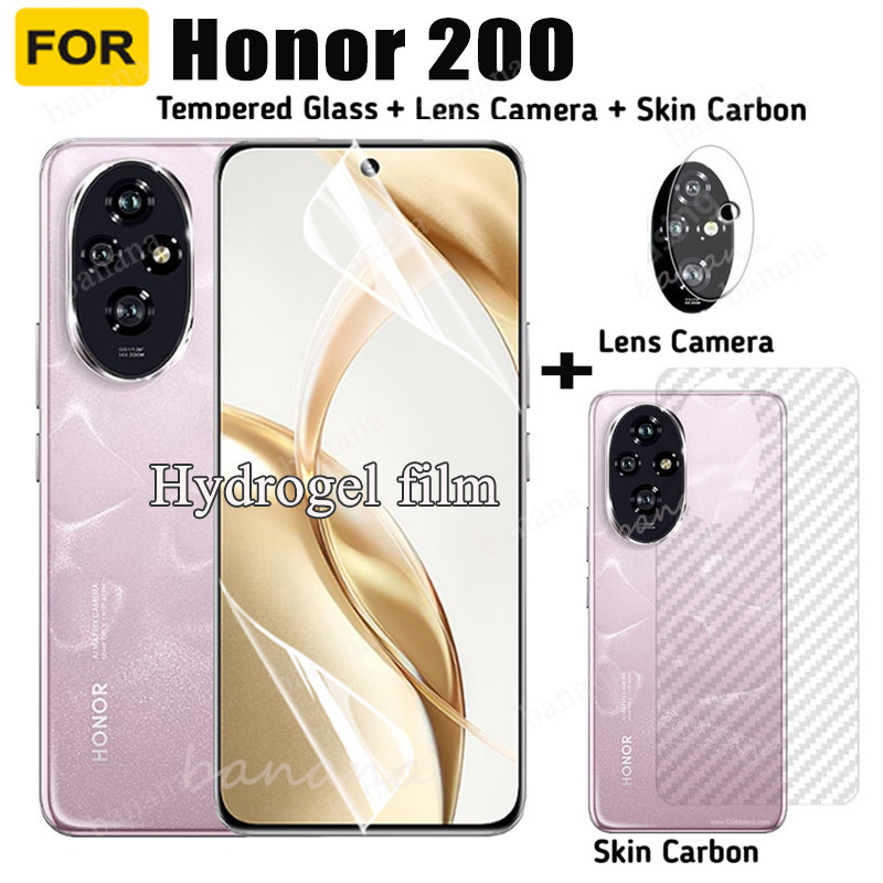 3 IN 1 Honor 200 Hydrogel Soft Film สําหรับ Honor 200Pro Honor 90 Pro Magic6 Pro เลนส์กล้องกระจก ...