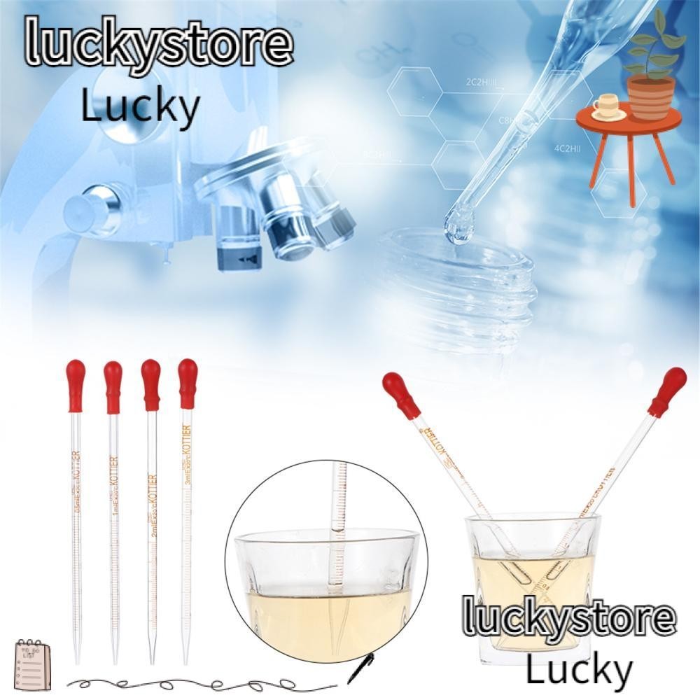 Lucky 1/5pcs แก้ว Dropper Multi-function โปร่งใส Scale Line Lab อุปกรณ์ ...