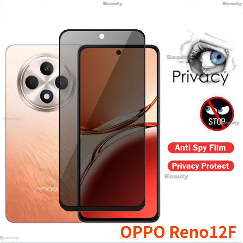 สําหรับ OPPO Reno 12F 5G 4G หน้าจอโทรศัพท์ Reno12F แก้วความเป็นส่วนตัว ...