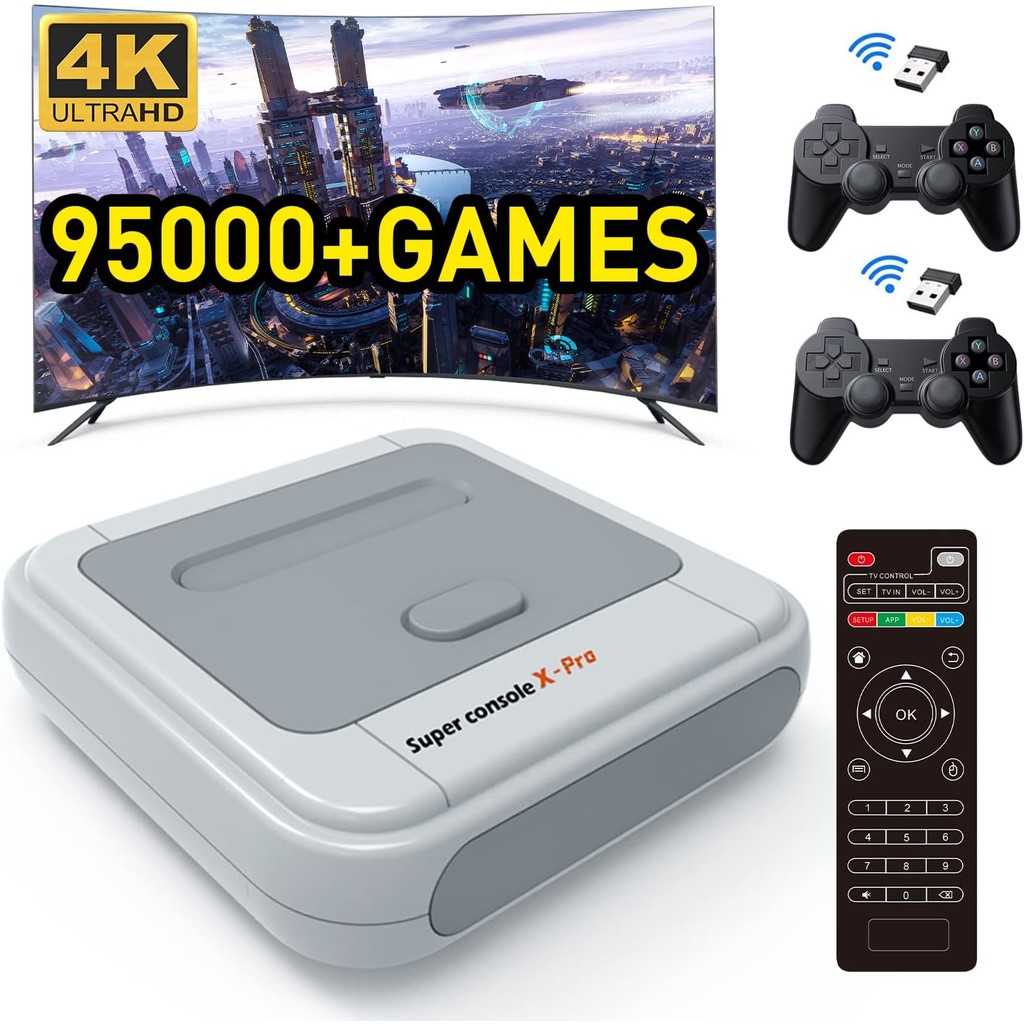 Kinhank Retro เกมคอนโซล Super Console X PRO Emulator คอนโซล 9,000 ...
