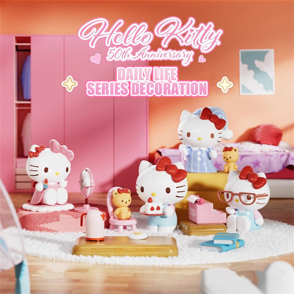 ใหม่ของแท้ HelloKitty ชีวิตประจําวันซีรีส์ Hello Kitty action figures ...