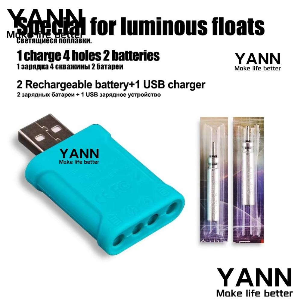 Yann1 เครื่องชาร์จ USB, CR425 2 หลุมตกปลาลอยแบตเตอรี่,ร้อนทุ่นไฟฟ้า Tackle Luminous Bobber Lake ...