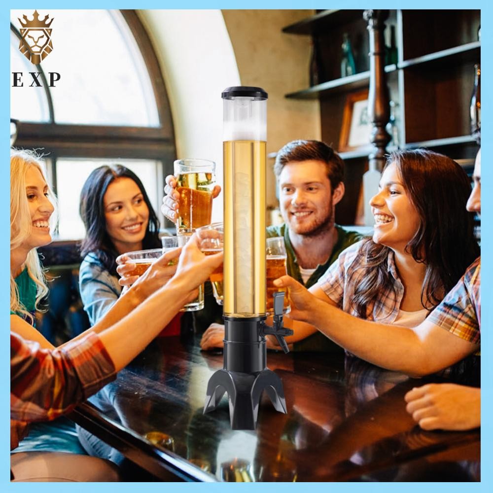 [explosion1.th] เครื่องจ่ายเบียร์ 3 ลิตรพร้อมเดือยและหลอดน้ําแข็งไฟ LED เบียร์ทาวเวอร์บาร์ ...
