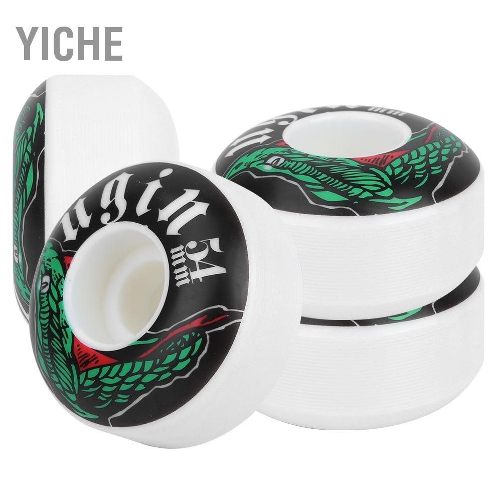 YiChe 4 ชิ้น 54*32 มิลลิเมตร PU แผนที่สเก็ตยาวล้อความแข็งแรงสูงล้อสเก็ตบอร์ด | Shopee Thailand